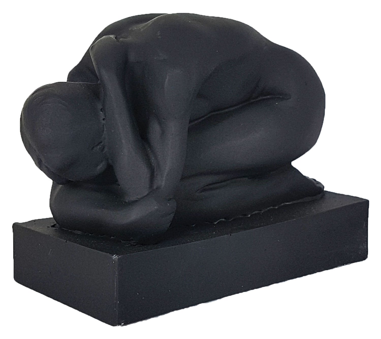 R.A. Artesanato - cod: 21213 - ESTATUETA HOMEM AGACHADO PQ. COM BASE