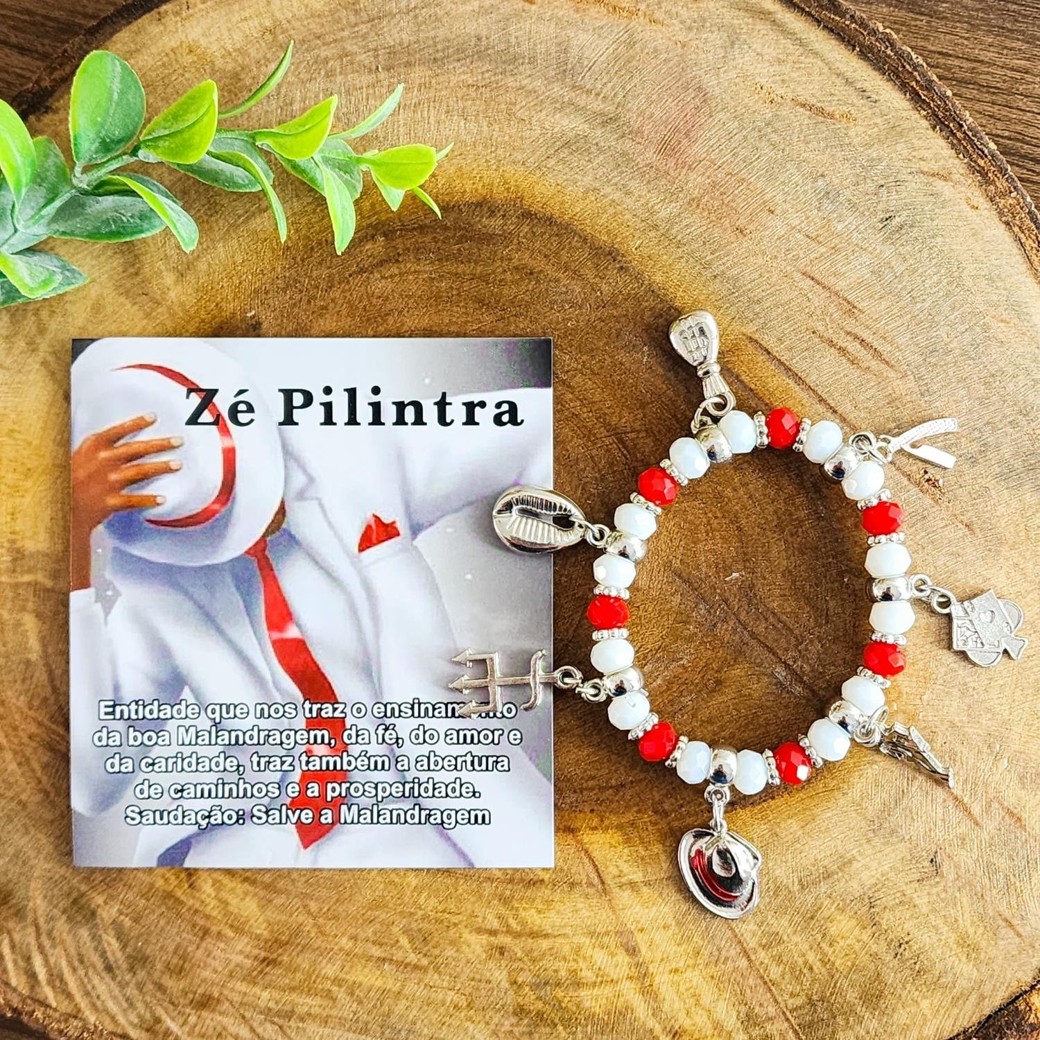 R.A. Artesanato - cod: 21395-14 - PULSEIRA BERLOQUE - ORIXA ZE PILINTRA